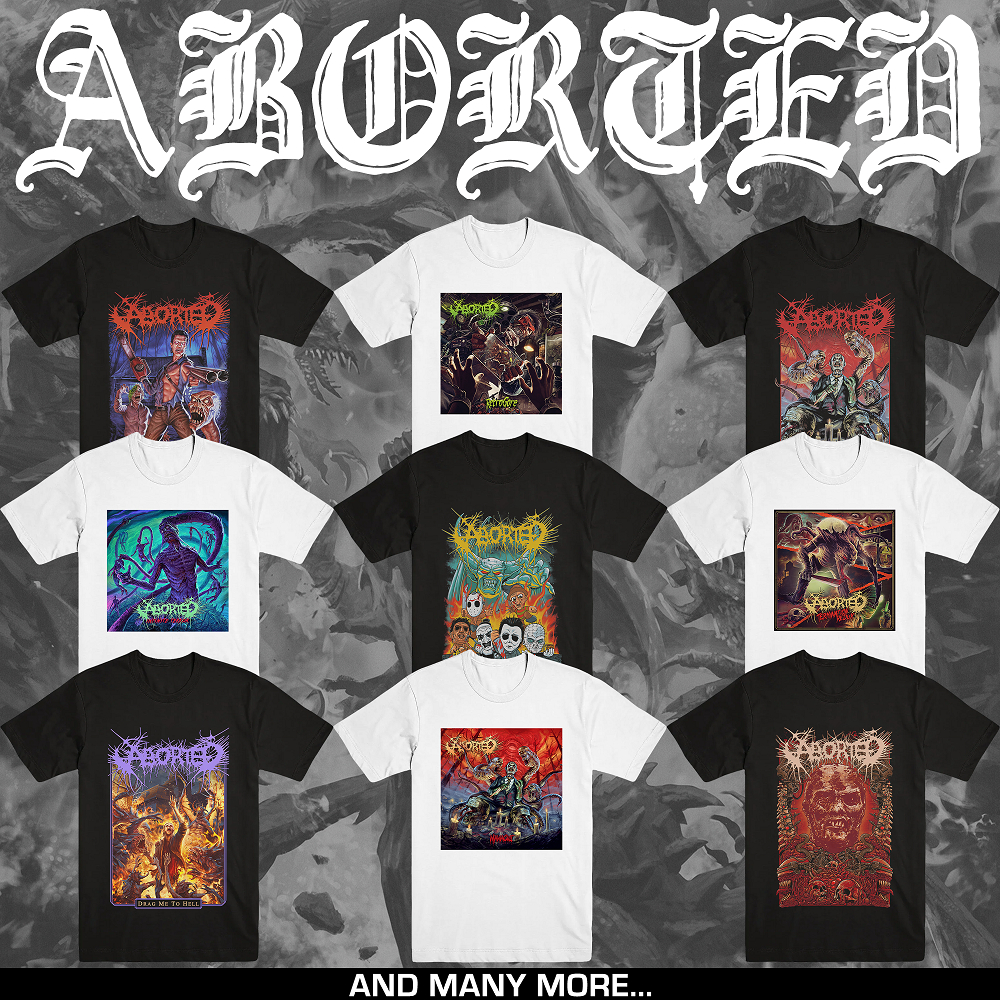 Jual ABORTED | T-SHIRT BAND | DEATH METAL | MERCHANDISE | Shopee Indonesia