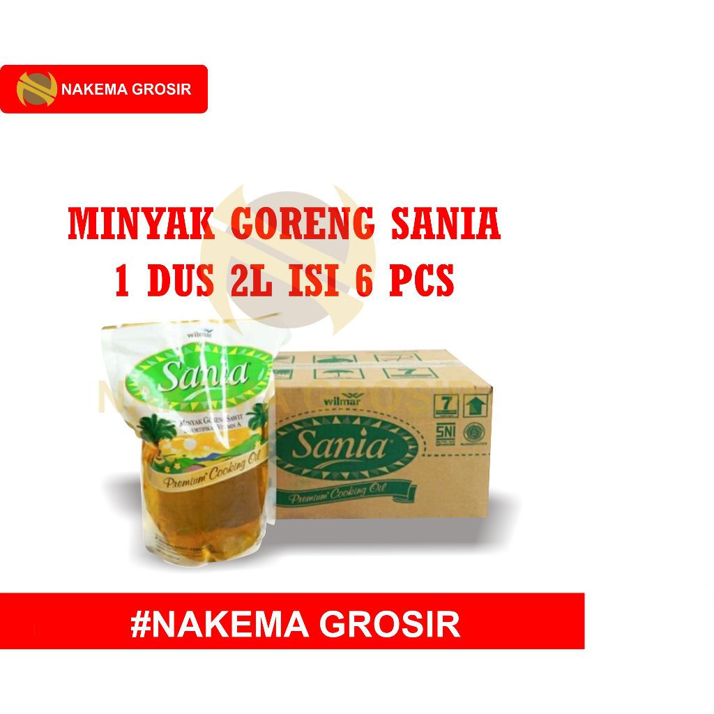 Jual MINYAK GORENG SANIA 2 LITER 1 DUS - ISI 6 PCS | Shopee Indonesia