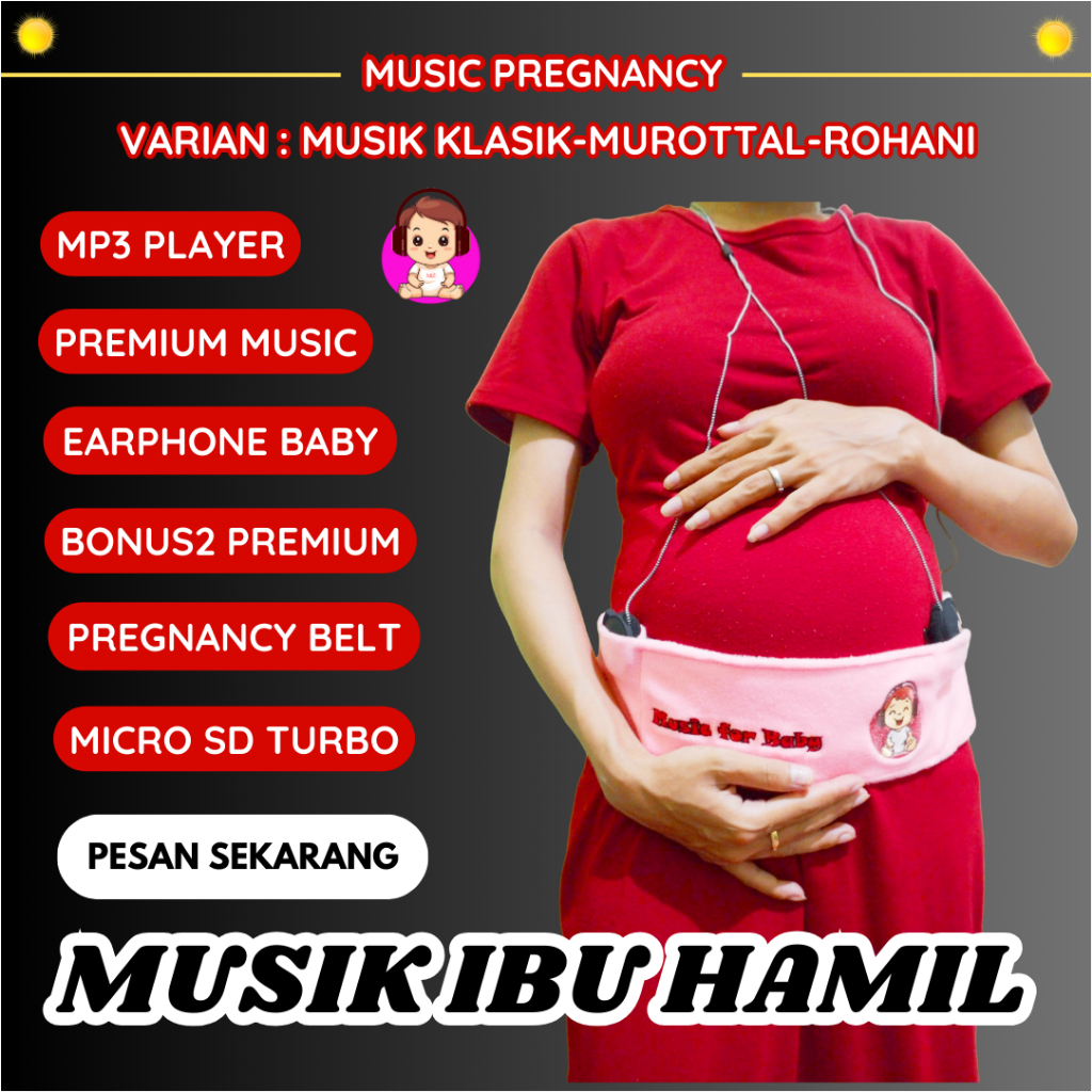 Jual Musik Kecerdasan bayi janin Kandungan Sabuk Ibu Hamil music ...