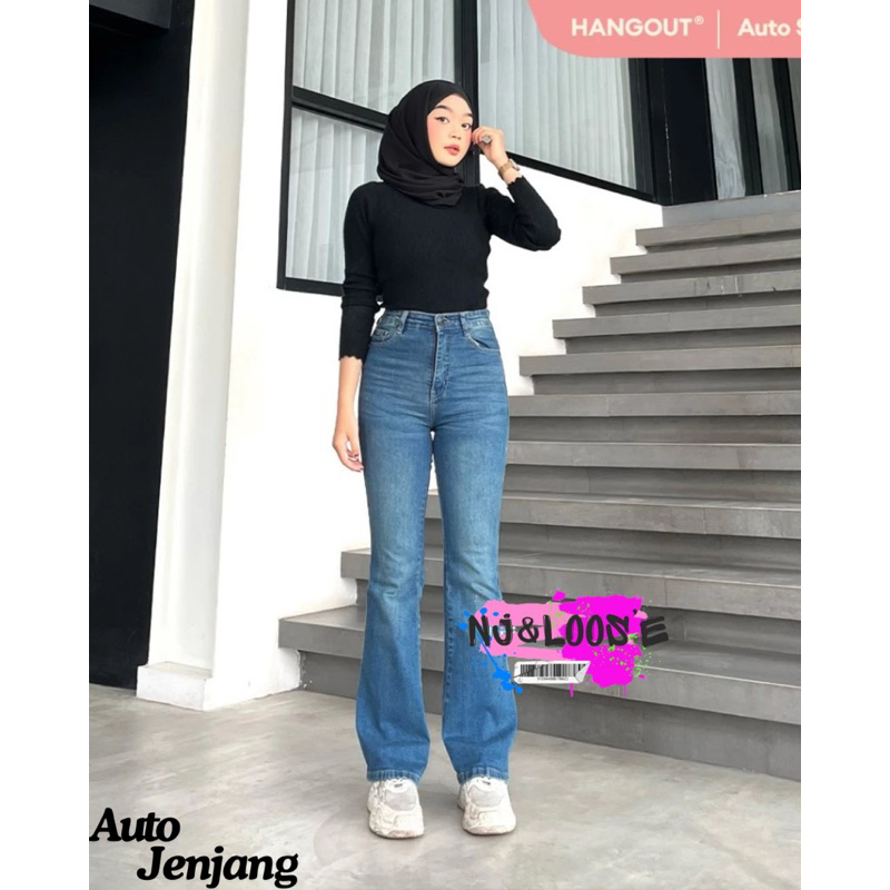 Jual Highwaist Cutbray Jeans Retro 114 - Celana Jeans Cutbray Premium ...