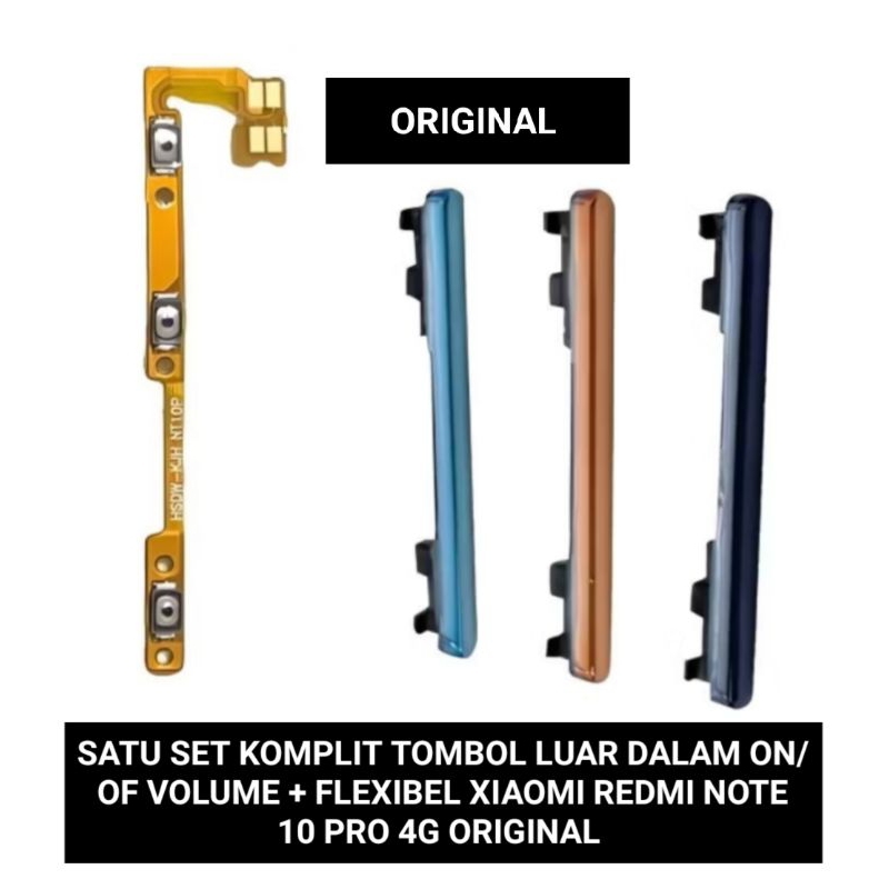 Jual SATU SET KOMPLIT TOMBOL LUAR DALAM ON/OF VOLUME+ FLEXIBEL XIAOMI REDMI NOTE 10 PRO 4G ...