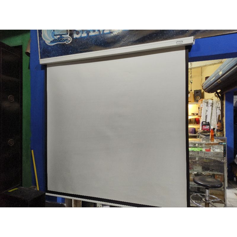 Jual Layar Proyektor Tempel Dinding Tarik | Shopee Indonesia