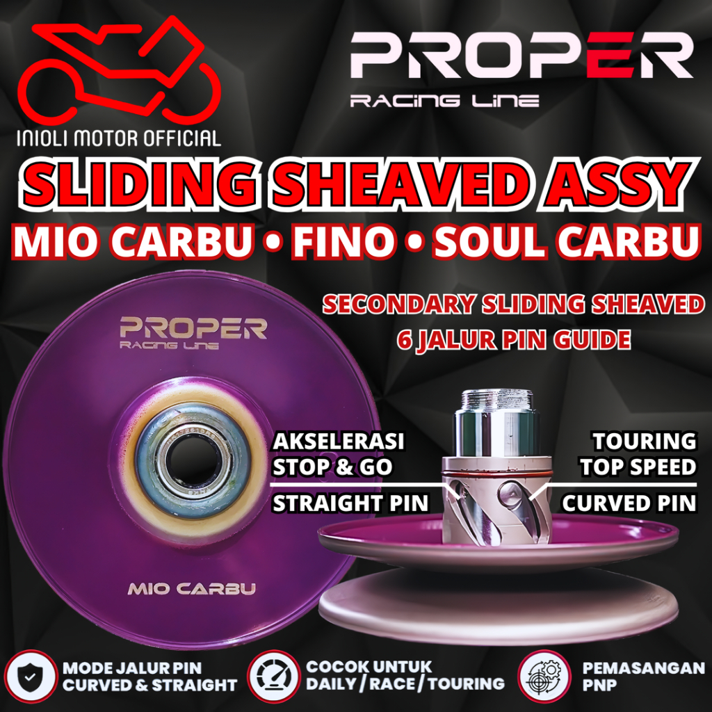 Jual SECONDARY SLIDING SHEAVE PROPER RACING LINE MIO SPORTY MIO SMILE ...