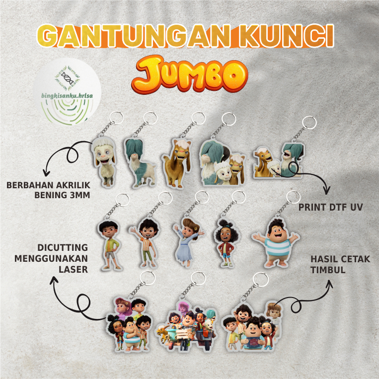 Jual Gantungan Kunci Film Animasi Jumbo Film Anak-anak Print DTF UV ...