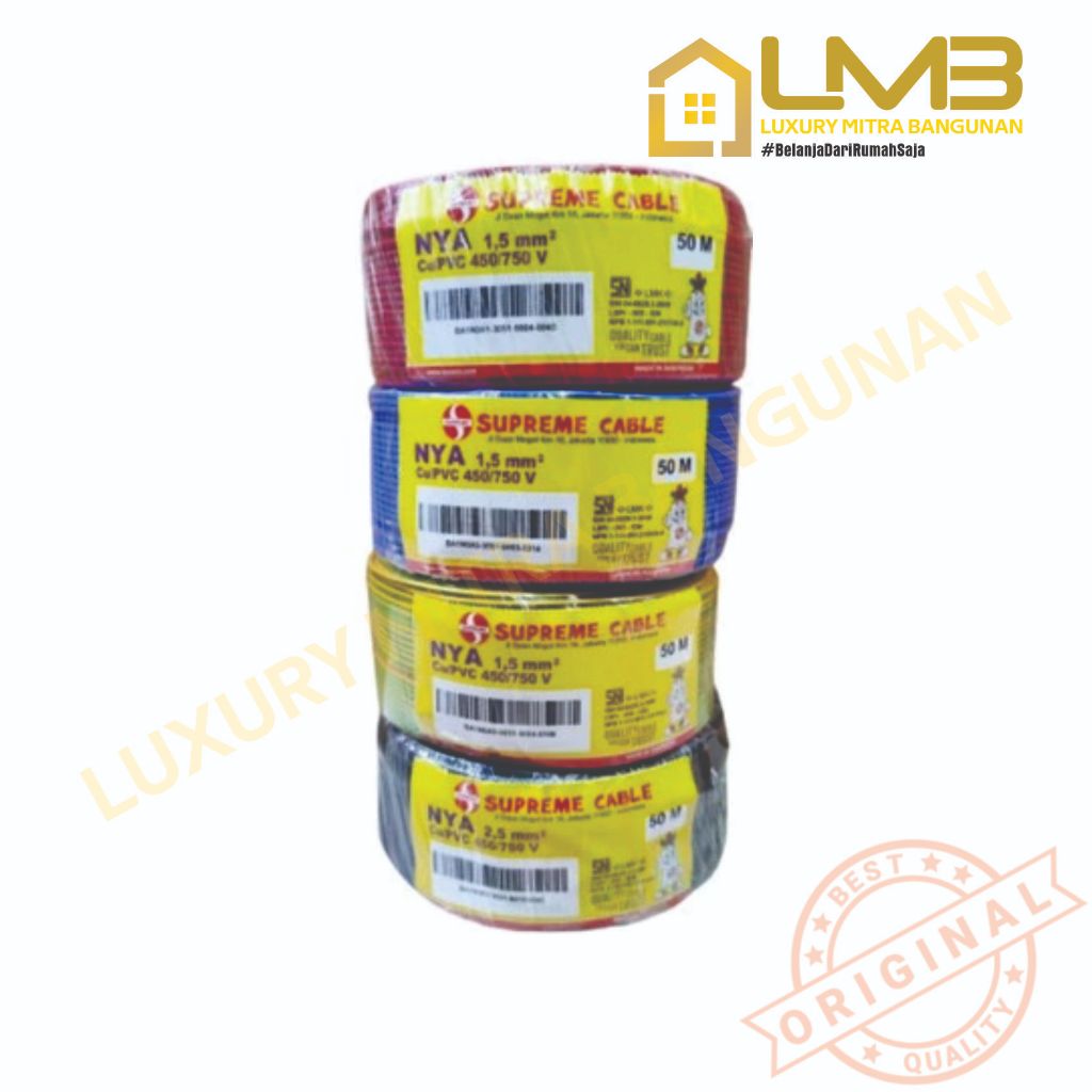 Jual Kabel Listrik SUPREME NYA 1.5mm² – 50 Meter | Kuat, Aman, dan Terpercaya! | Shopee Indonesia