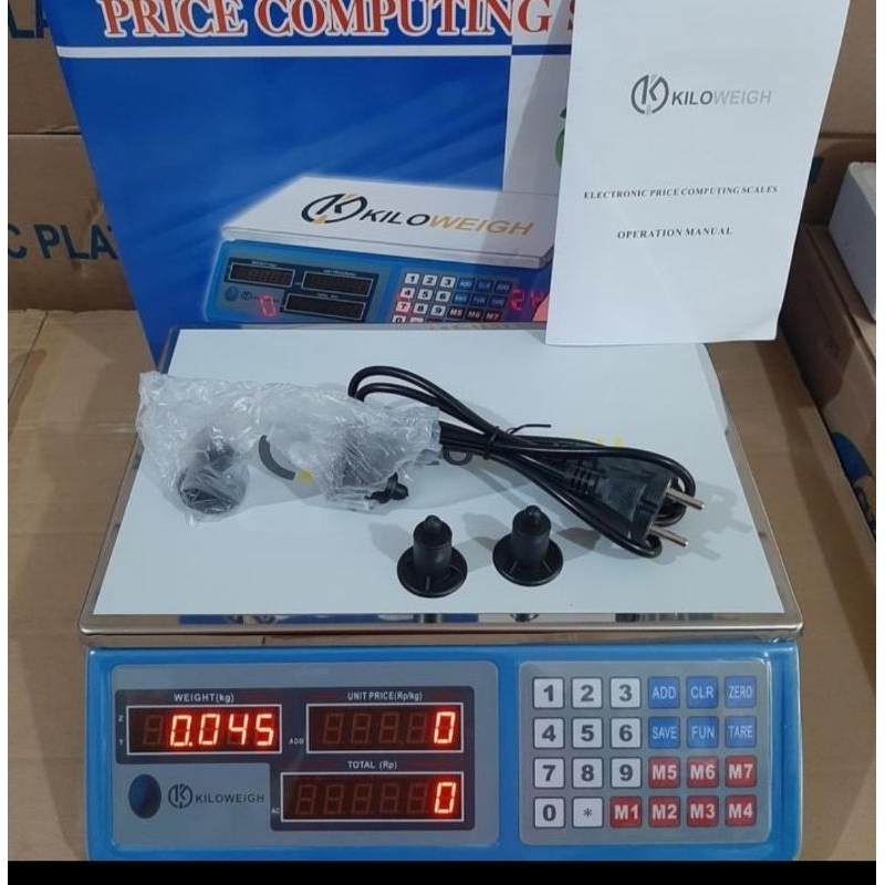 Jual timbangan buah kiloweigh acs-a 40kg x 5gram / timbangan sembako / timbangan laundry 40kg ...