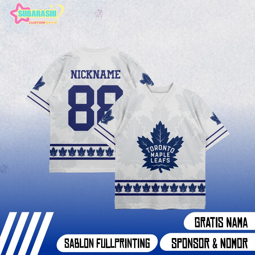 Jual Jersey/Baju Custom Nama Dan Nomor Oversize TORONTO MAPLE LEAPS ...