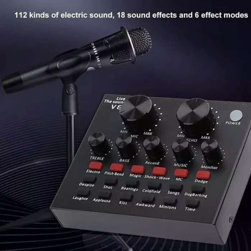 Jual SoundCard V8 Recording dan Broadcasting Sound Effect Singing ...
