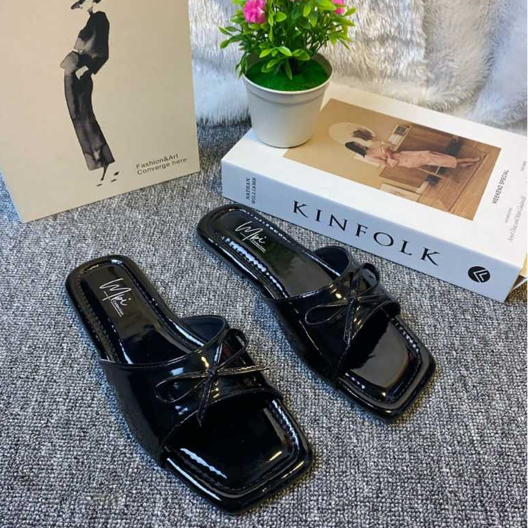 Jual sendal puri /finetic sandal selop wanita ful busa berbantal empuk ...