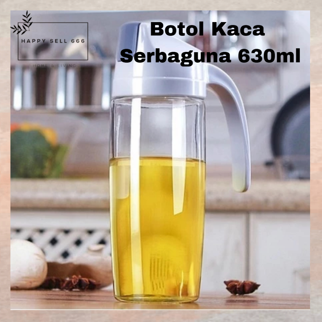 Jual HPSELL Botol Kaca Minyak 630ML Teko Oil Pot 630ML Botol Kaca ...