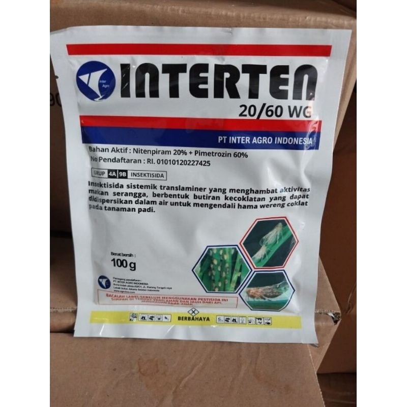 Jual INSEKTISIDA INTERTEN 20/60 WG BAHAN AKTIF NITENPIRAM DAN ...
