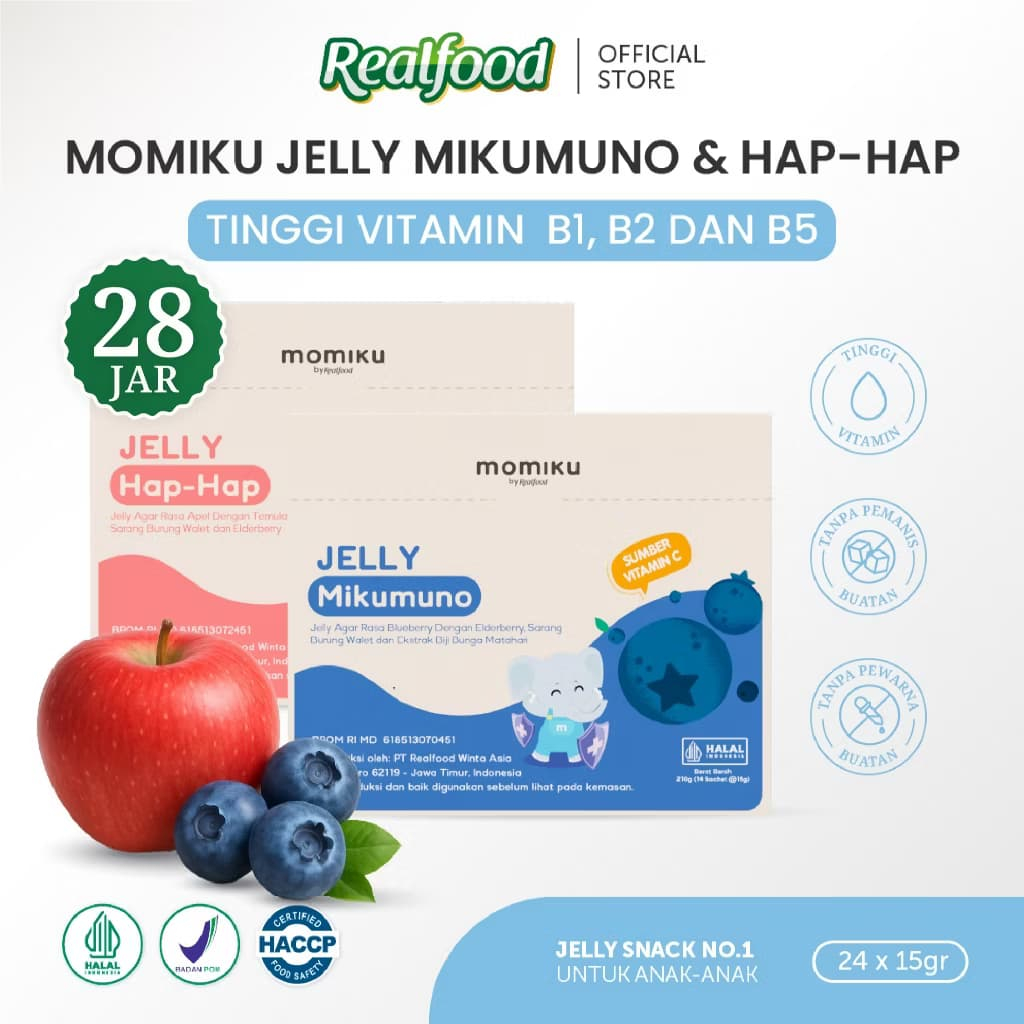 Jual Realfood Mix Momiku Jelly Hap-Hap + Jelly Mikumuno ( 28 Sct ...