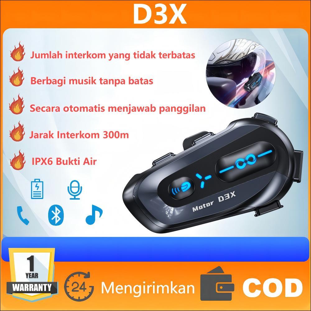 Jual D3X Intercom Helm Sepeda Motor Headset Bluetooth Jumlah Tak ...