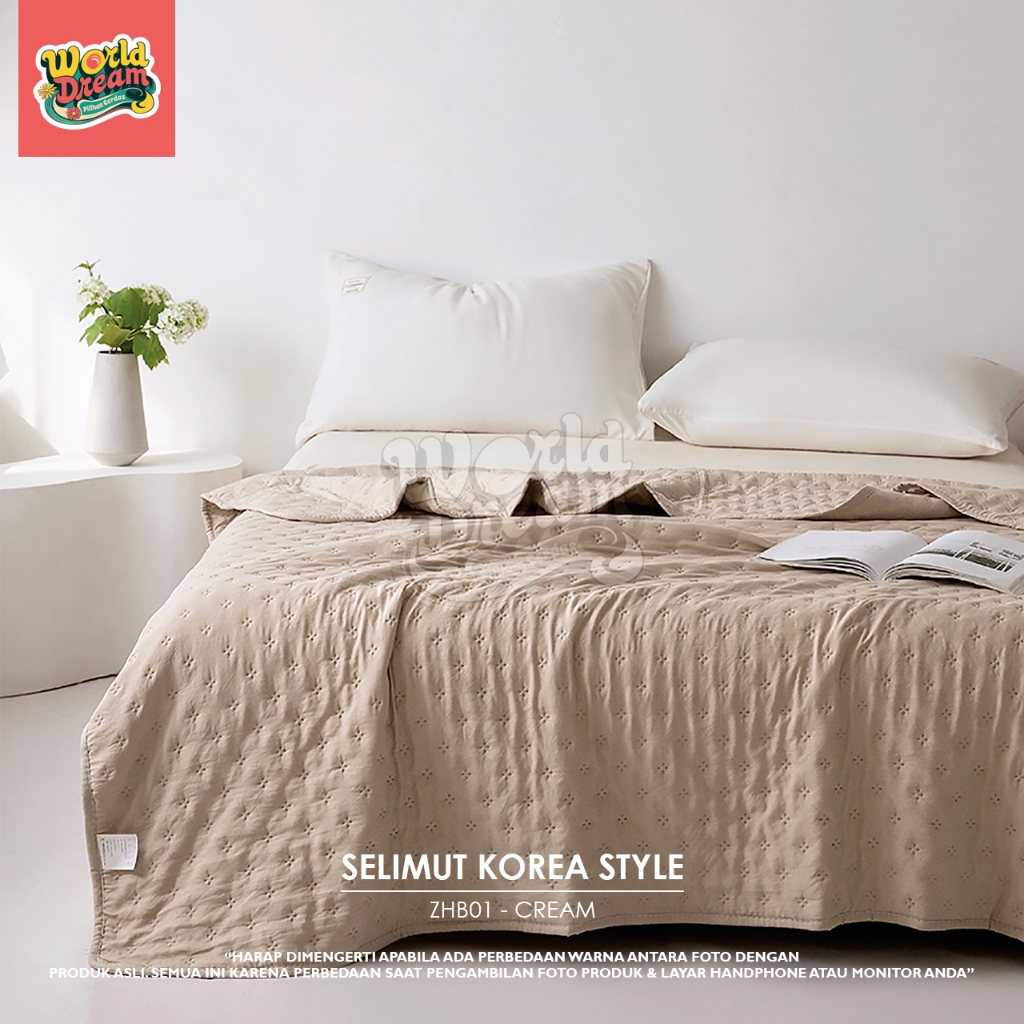 Jual WORLDDREAM Bed Cover Selimut Lembut Motif Polos Selimut Polos ...