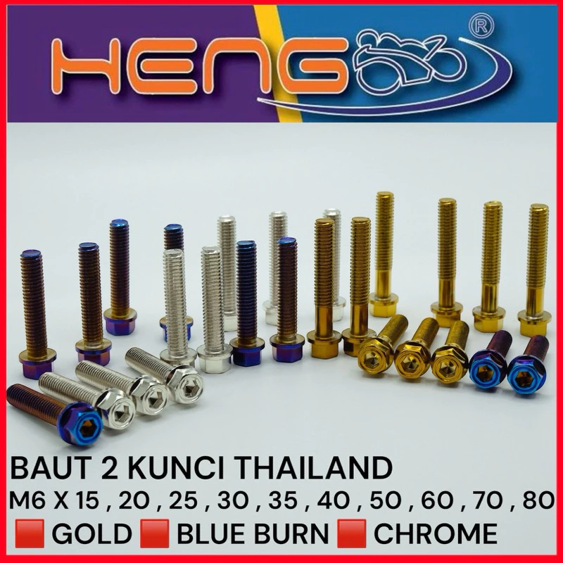 Jual BAUT PROBOLT 2 KUNCI UKURAN M6 DRAT 10 HENG THAILAND HARGA SATUAN | Shopee Indonesia