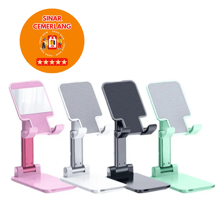 Jual SC Folding Desktop Phone HP/Tablet Stand Holder/Dudukan Handphone ...