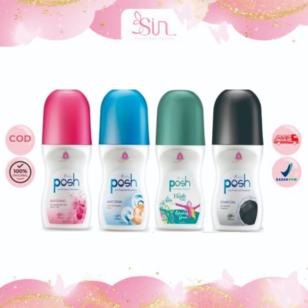 Jual POSH Deodorant Roll On Women/Men 50ml | Shopee Indonesia