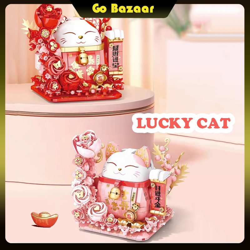 Jual Lele Lucky Cat Block Orange Tree Balok Tema Bricks Balok Susun ...