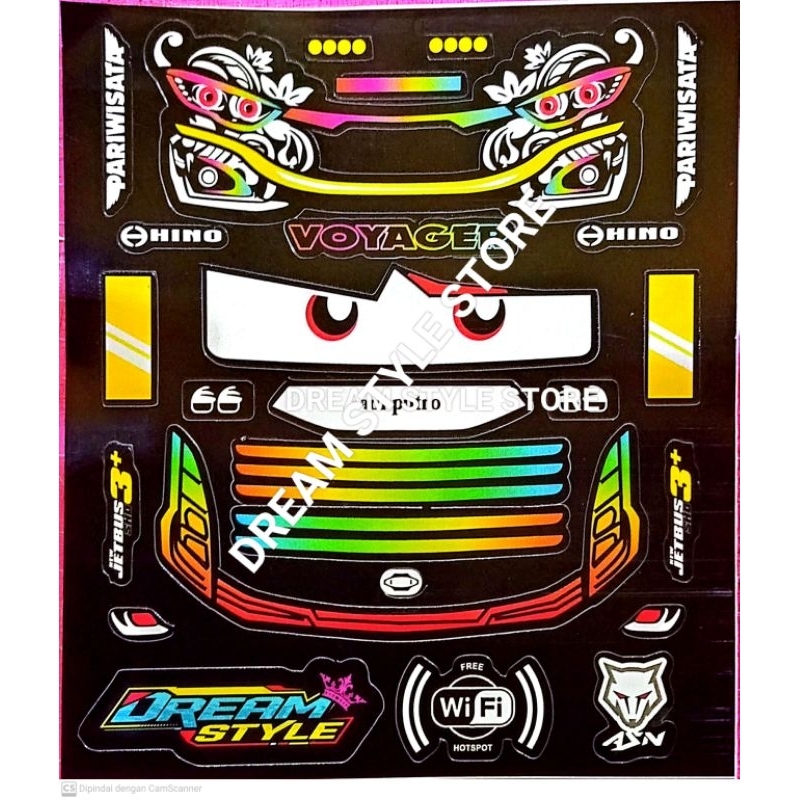 Jual STICKER HEADLAMP JB3 CUTTING UNTUK ACCESSORIES MINIATUR BUS ...