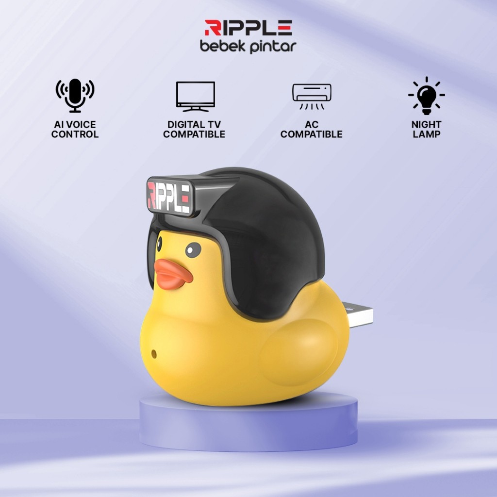 Jual Ripple Bebek Pintar USB Smart AI Remote TV AC Lampu Duck Smart ...