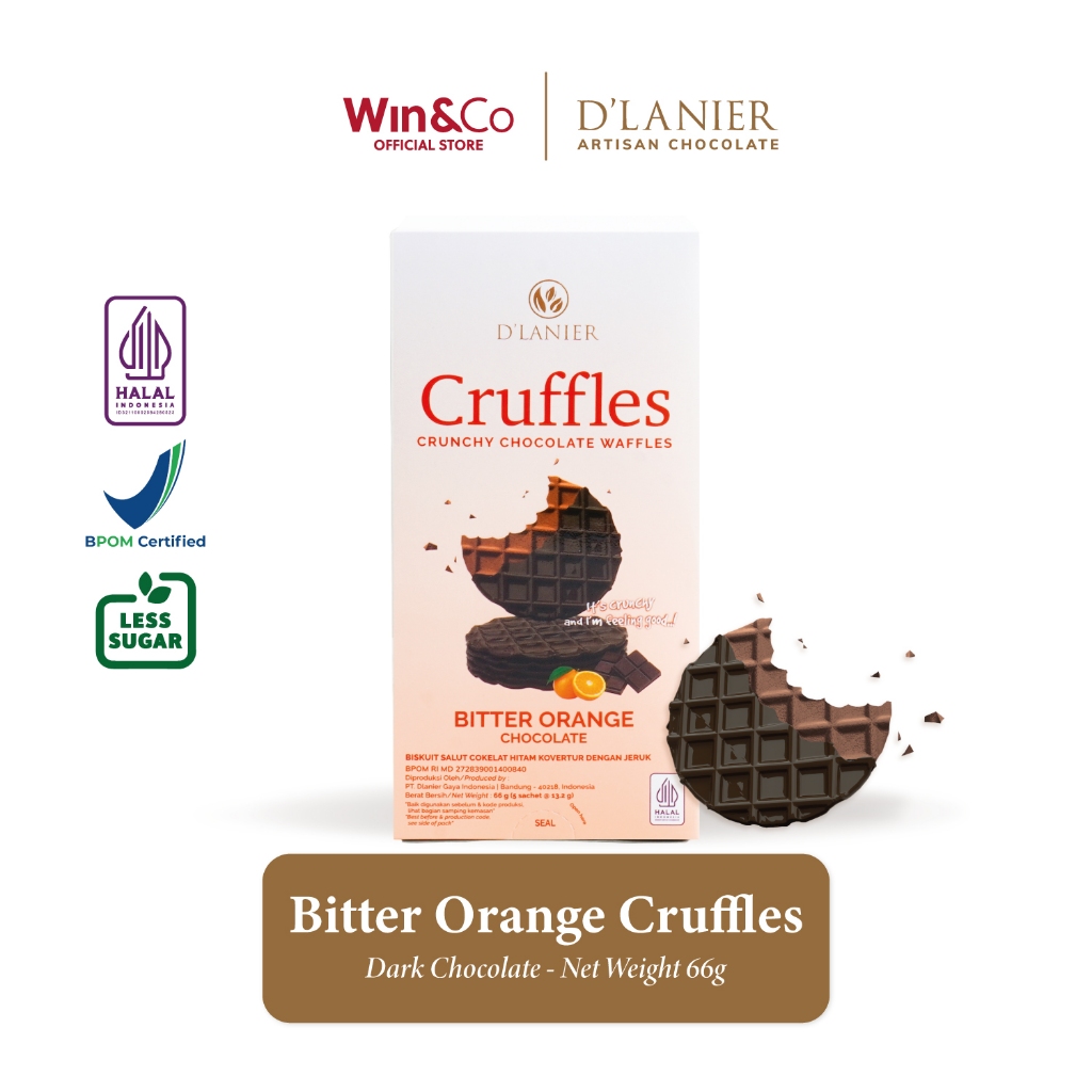 Jual D'Lanier Bitter Orange Chocolate Cruffles - 66 gr (5 sachet ...