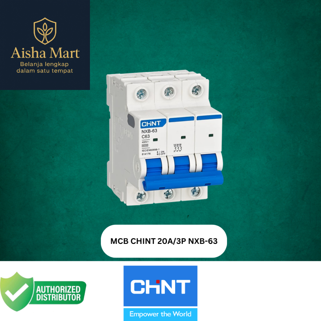 Jual MCB CHINT 20A 3P NXB-63 | Mini Circuit Breaker 3 Pole | Breaker ...