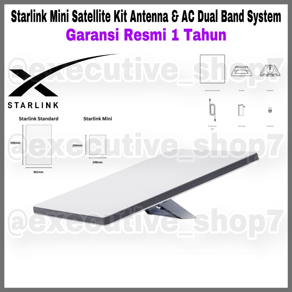 Jual Starlink Mini Satellite Kit Antenna & AC Dual Band System Garansi ...