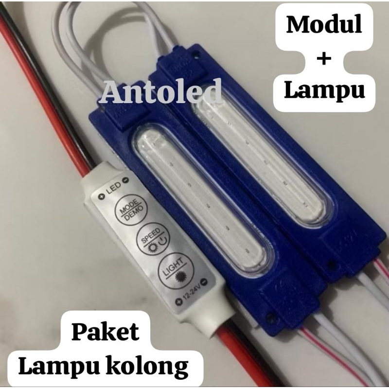 Jual Sepasang Lampu Kolong Led Modul Cob 6mata plus Relay universal motor mobil Dc 12volt ...