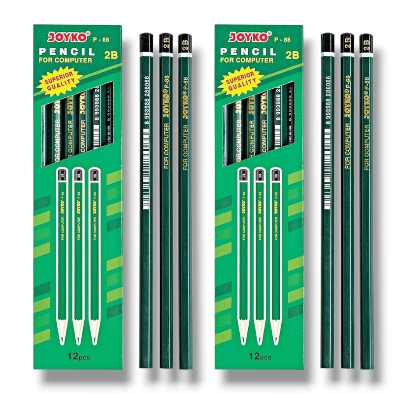 Jual Pensil 2B Joyko P-88 12 pcs (1 Pack) - Pencil For Computer ...