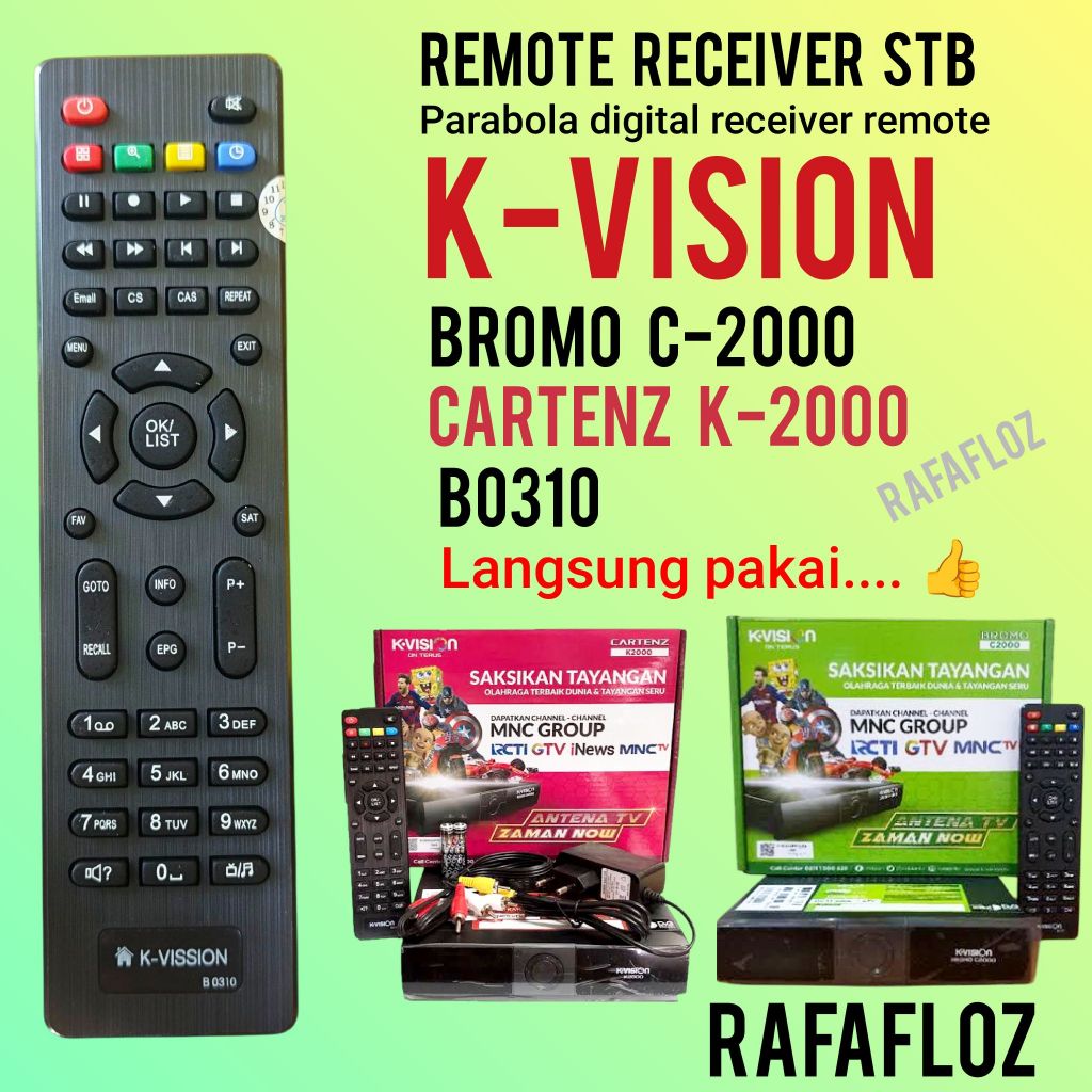Jual Remote Receiver K-vision Bromo C2000 / Cartenz K2000 Remot Set Top ...