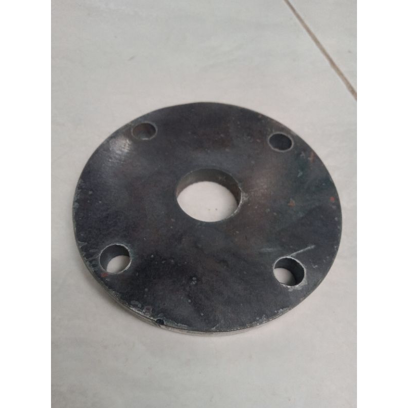 Jual plat besi bulat diameter 100mm lubang tengah 25mm lubang sisi 10mm ...