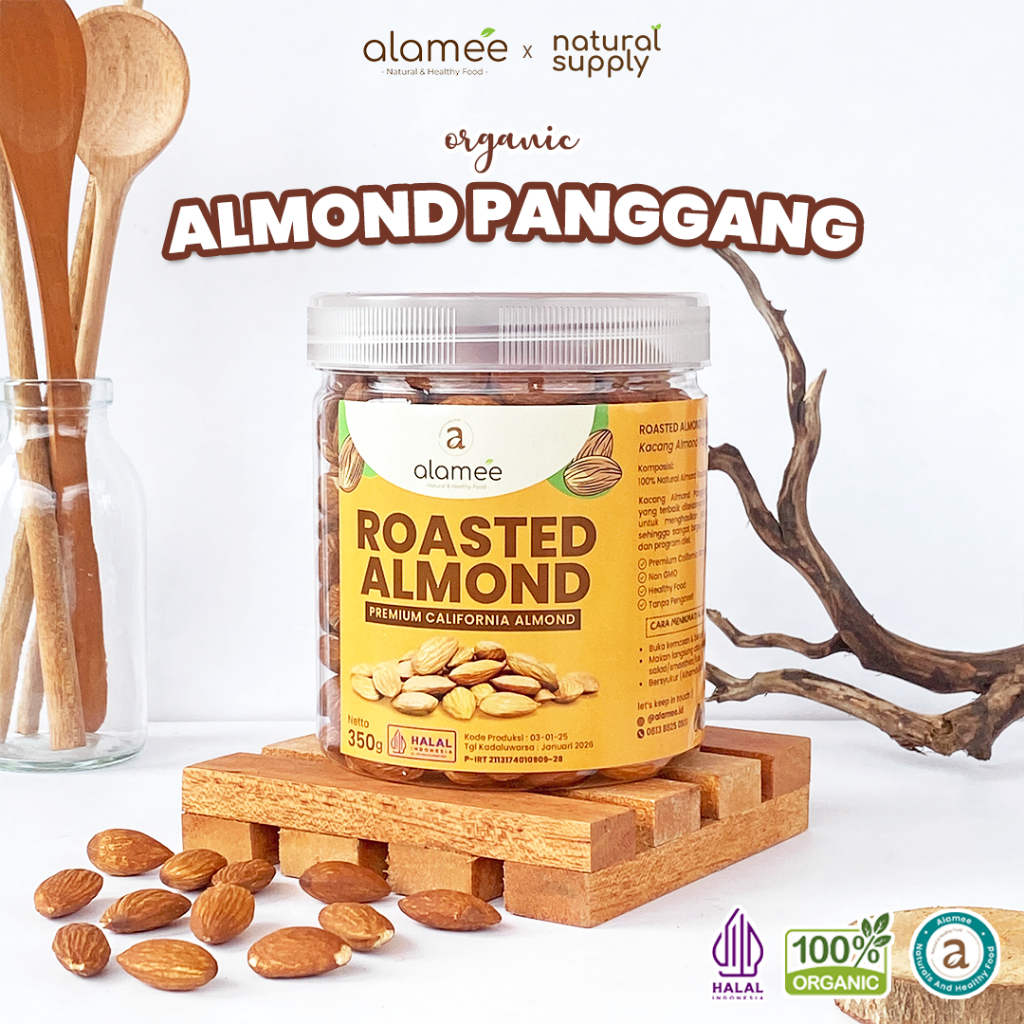 Jual ALAMEE Kacang Almond Almon Kupas Panggang Premium Roast Roasted ...