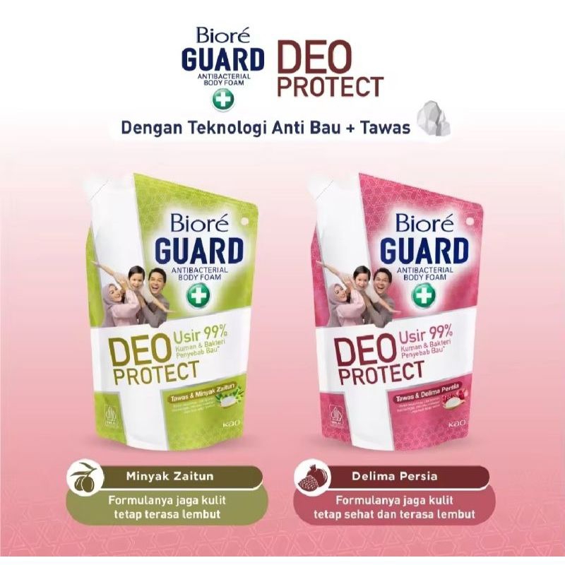 Jual Biore Guard Deo Protect Tawas & Minyak Zaitun / Tawas & Delima ...