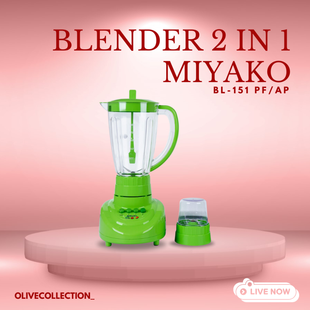 Jual MIYAKO BLENDER PLASTIK 2 IN 1 BL 151 PF AP / BL-151 PF/AP / BL ...