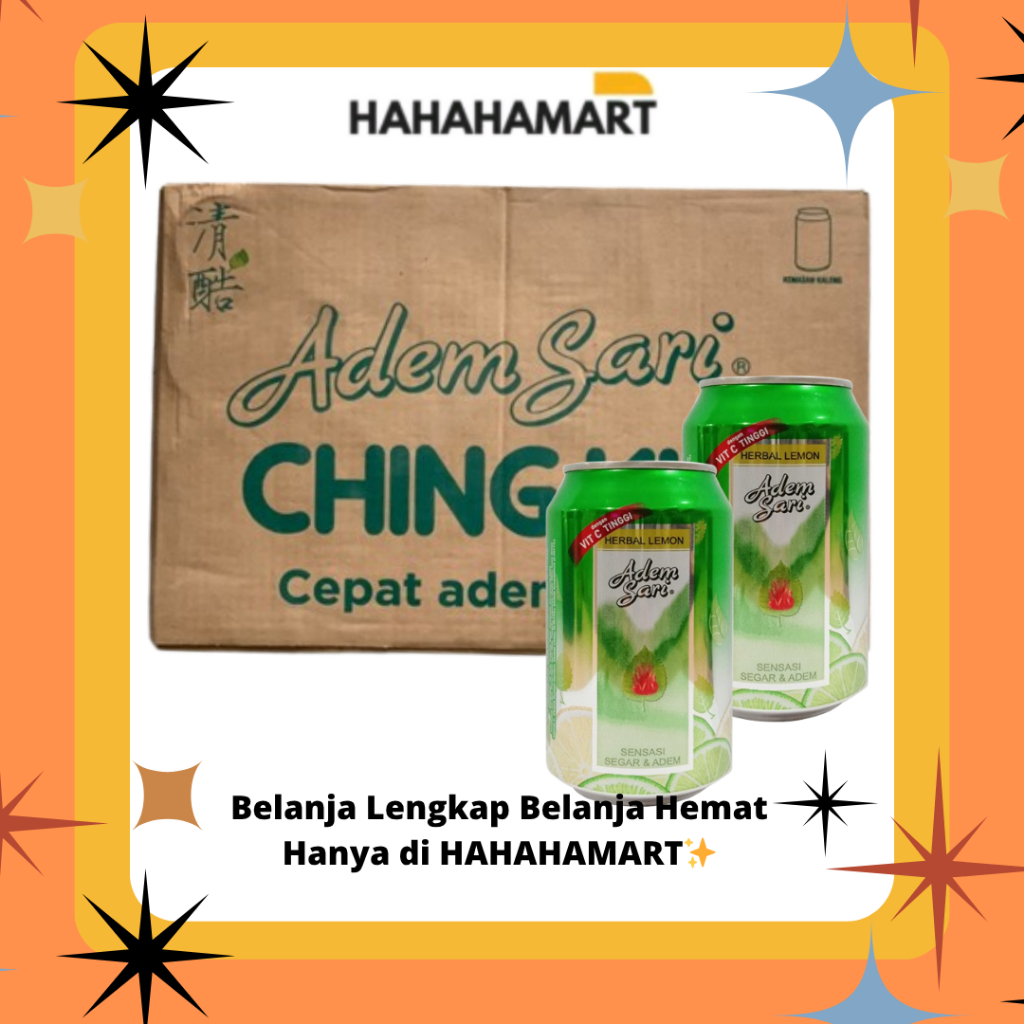 Jual Adem Sari Chingku Kemasan Kaleng Ukuran 320ml Harga Karton Isi ...
