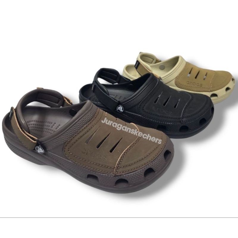 Jual CROCS YUKON LEATHER / SANDAL CROCS PRIA / SANDAL PRIA / SANDAL ...