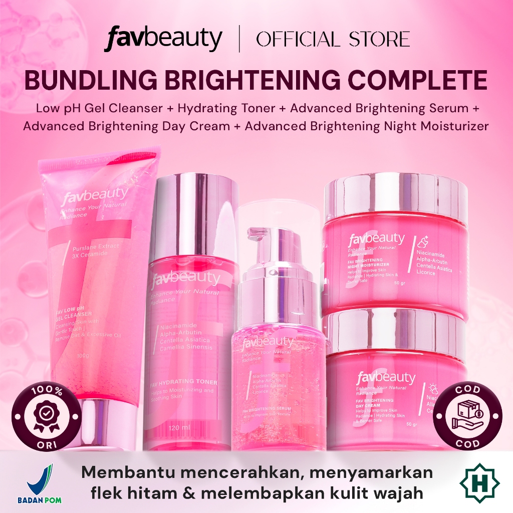 Jual FAV BEAUTY Brighter Skin 5 Langkah Mencerahkan Kulit | Cleanser ...