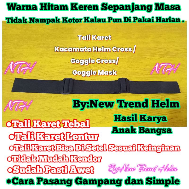 Jual Tali Karet Kaca Cross Universal .Tali Karet Goggle Cross Univeral ...