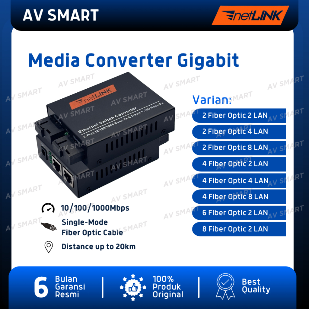 Jual Netlink Media Converter Gigabit Fiber Optic (FO) to Ethernet (LAN) 1000Mbps | Shopee Indonesia