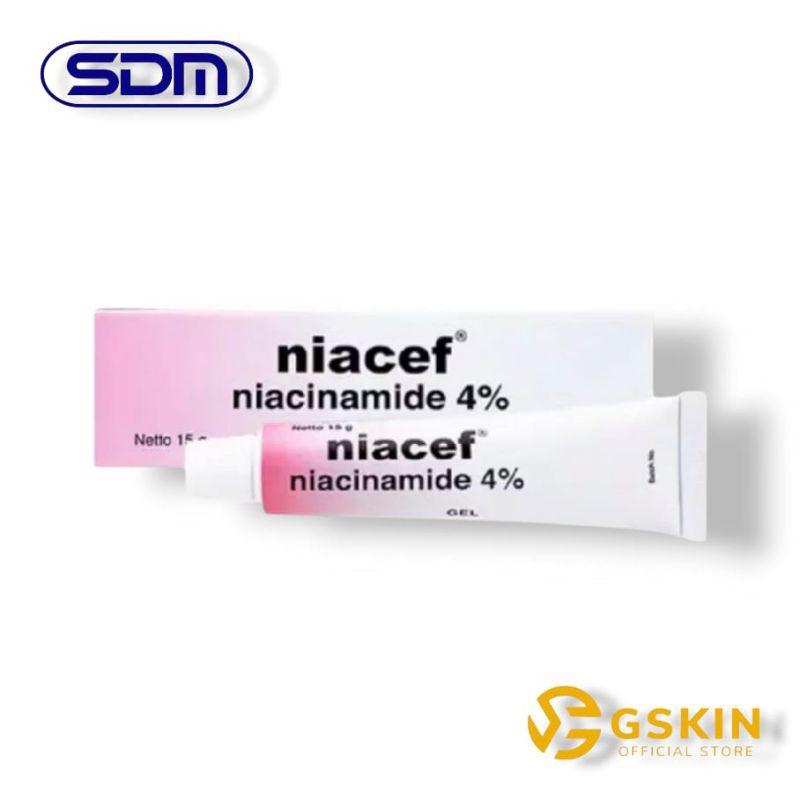 Jual Niacef 4% Gel tube 15 gr / Niacinamide / Gel untuk jerawat ...
