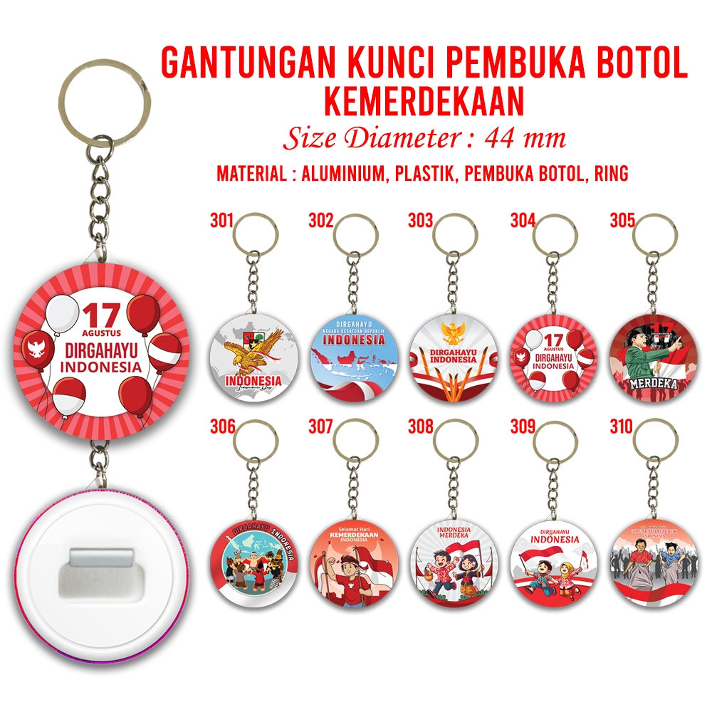 Jual Gantungan Kunci Pembuka Botol Hari Kemerdekaan Indonesia 17 ...