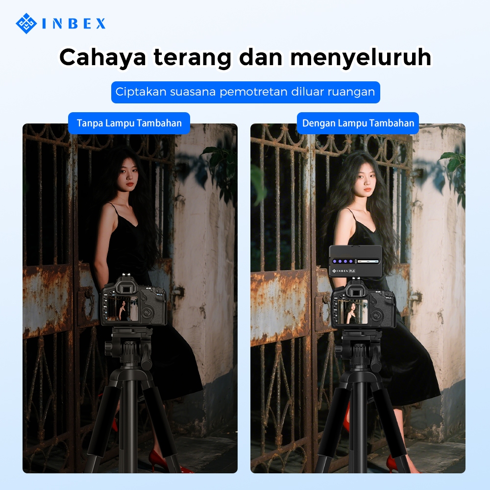 Jual INBEX PL6 Mini Lampu LED Selfie Light Portable Clip Ngonten led Light Led Video Light ...