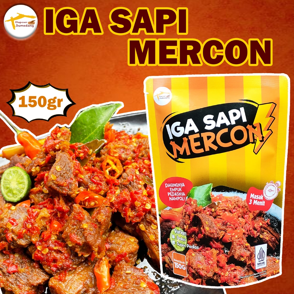 Jual IGA SAPI MERCON 150gr/OSENG DAGING PEDAS/SAMBAL LAUK SIAP SAJI ...