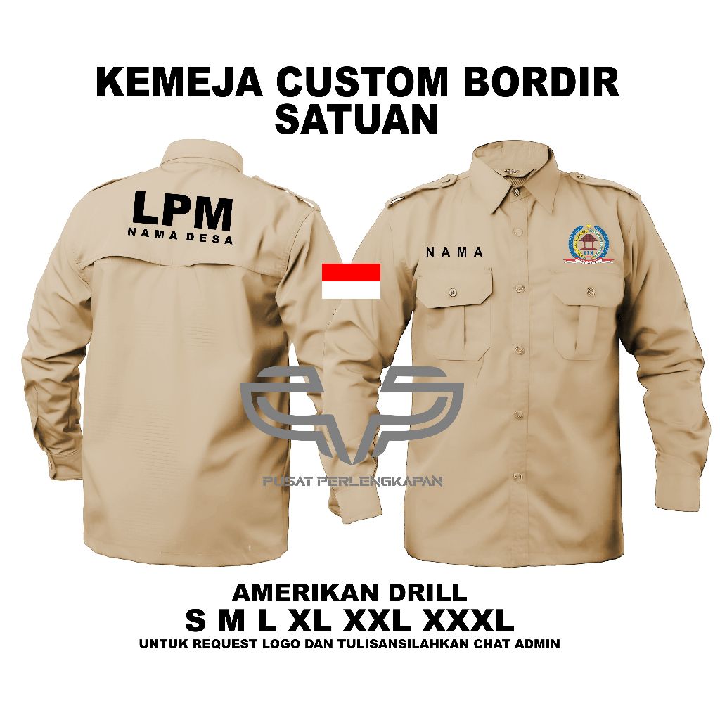Jual KEMEJA CUSTOM BORDIR LPM ( Lembaga Pemberdayaan Masyarakat ) PDH PDL TACTICAL | Shopee ...