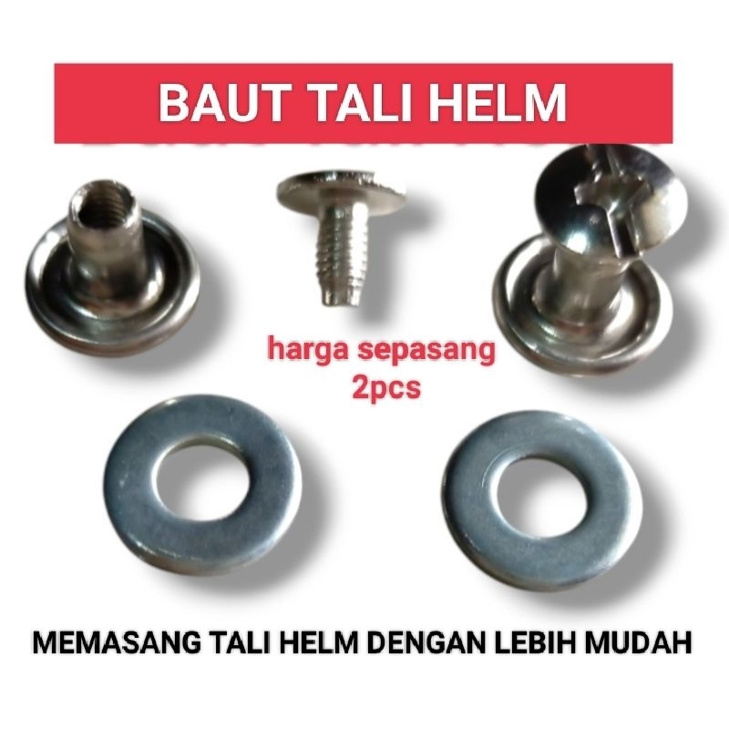 Jual sepasang Mur baut tali helm semua merk cichago screw pemasangan ...