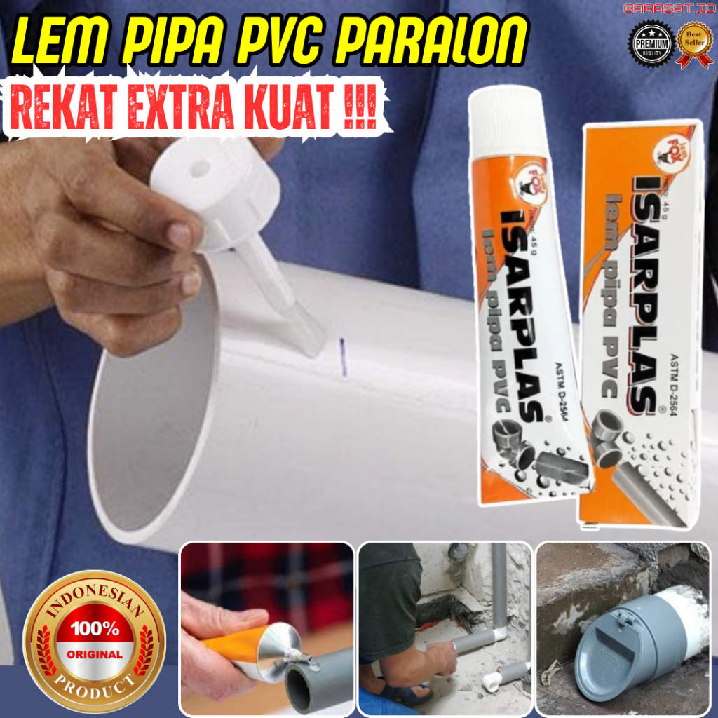 Jual Isarplas Original 100% (40Gr) Lem Pipa Paralon Perekat Penyambung PVC Anti Rembes Rekat ...