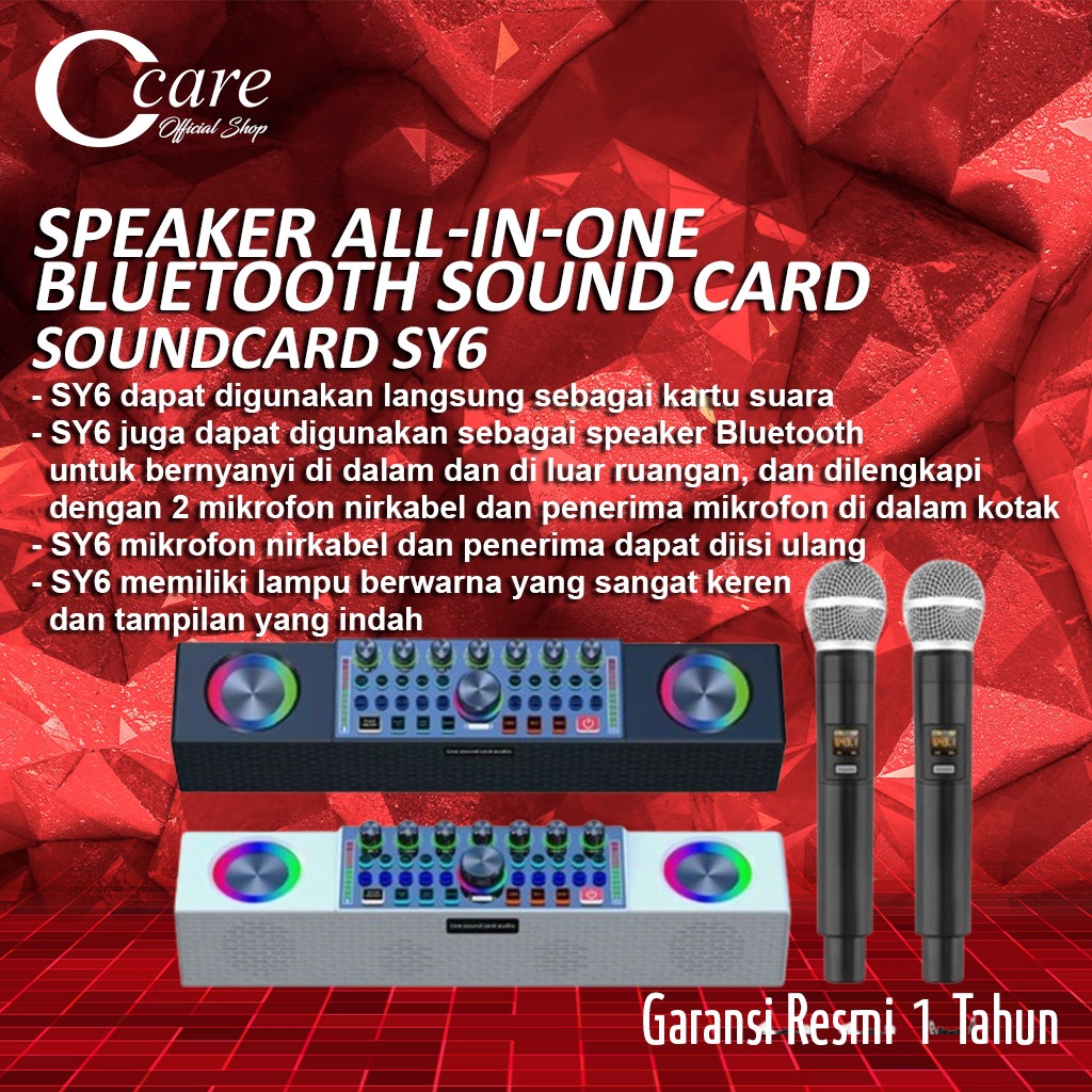 Jual 2023 SOUNDCARD SPEAKER all-in-one SY6 Bluetooth sound card with ...