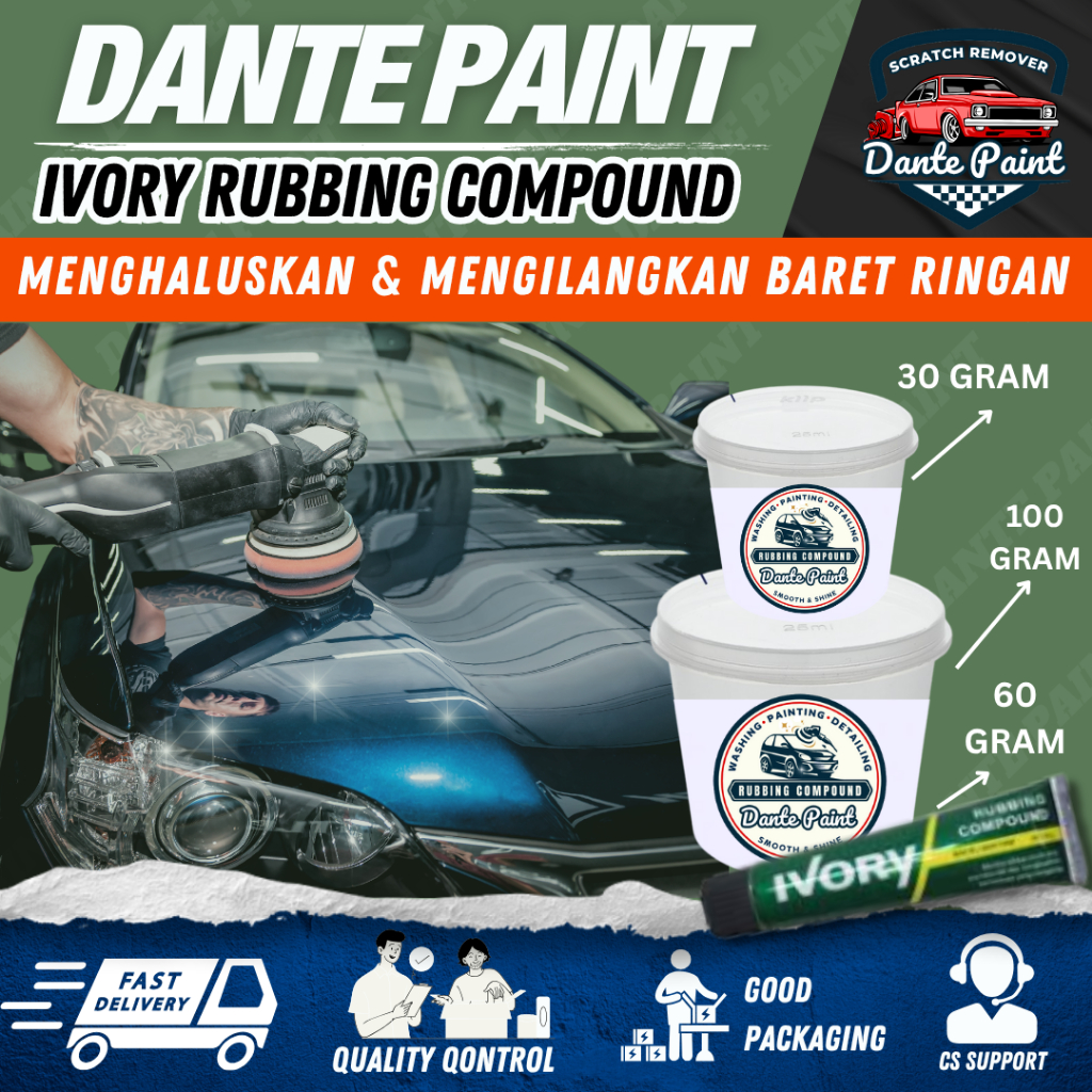 Jual Rubbing Compound / kompon Ivory netto 30 | 60 | 100 gr | Shopee ...