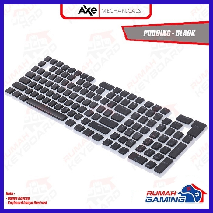 Jual AXE MECHANICALS - OEM - Pudding Black - PBT - RGB - SEE Through ...