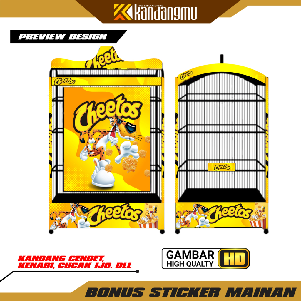Jual [COD] Cheetos Stiker Decal Sangkar Burung Kotak, Kosan, Koper ...